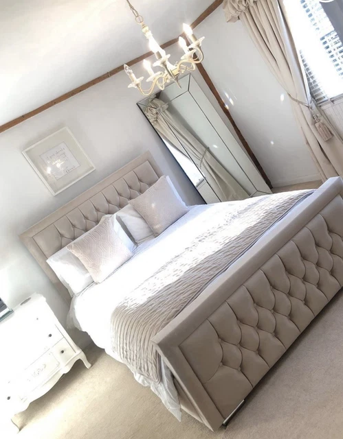 KING SIZE UPHOLSTERED Hilton Bed – Good Condition £187.90 - PicClick UK