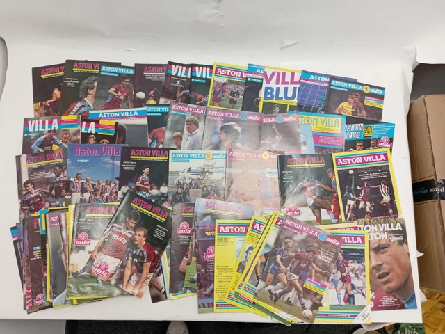 JOB LOT ASTON Villa FC Matchday Programmes 1980s Vintage Collection £6. ...