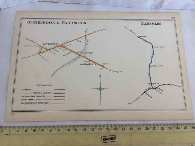 ELLESMERE MARCHWIEL GLAZEBROOK Partington Manchester Ship Canal Railway ...