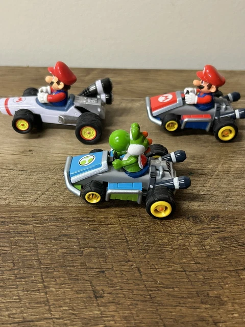 LOT OF 3 Carrera First Nintendo Mario Kart Slot Car Yoshi and Mario Go ...