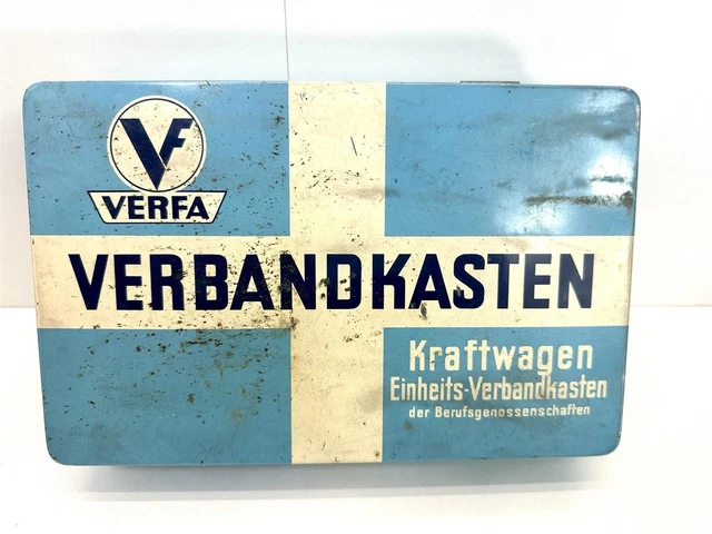 VERFA EINHEITS VERBANDKASTEN Kraftwagen 60er Nostalgie Oldtimer Vintage ...