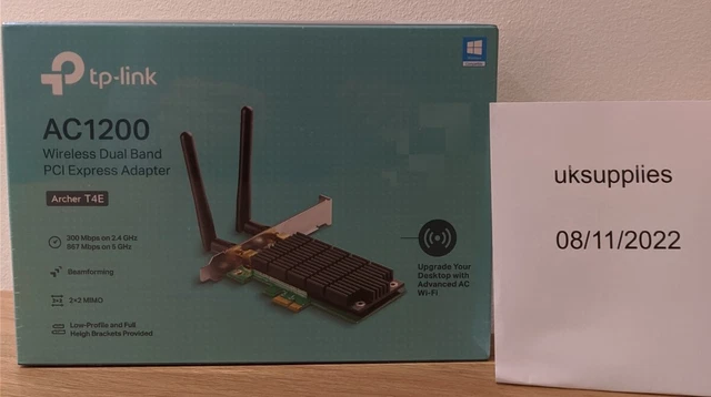 TP-LINK ARCHER T4E AC1200 Wireless Dual Band Network Adapter Card £20. ...