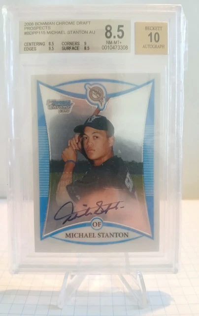 2008 1ST BOWMAN Cromato Giancarlo Michael Stanton Rc Bgs 8.5 Auto 10 Ny ... 2008 1ST BOWMAN Cromato Giancarlo Michael Stanton Rc Bgs 8.5 Auto 10 Ny ...