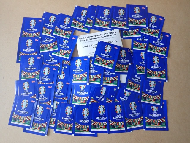 TOPPS UEFA EURO 2024 Germany three sticker packs x 94 sealed (B451) EUR ...