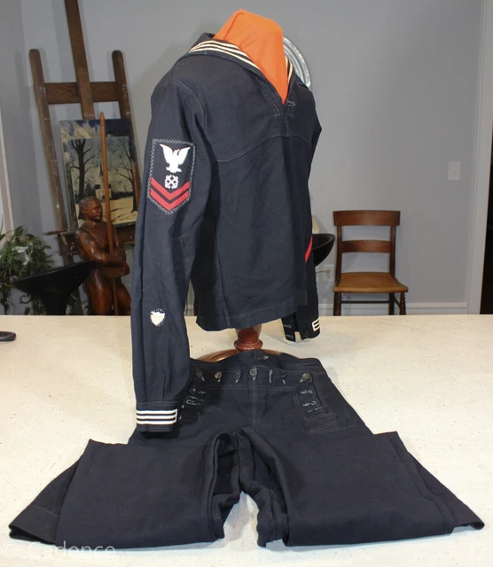 US WW2 USCG Coast Guard NAMED Private Purchase Dress Blue Uniform ...