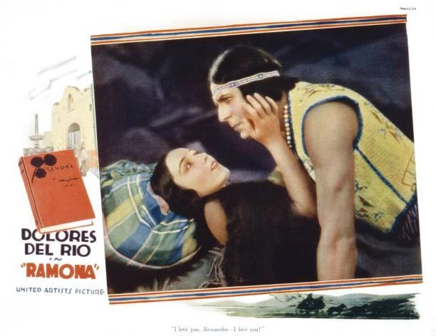 RAMONA US LOBBY Card Dolores Del Rio Warner Baxter 1928 Old Movie Photo ...