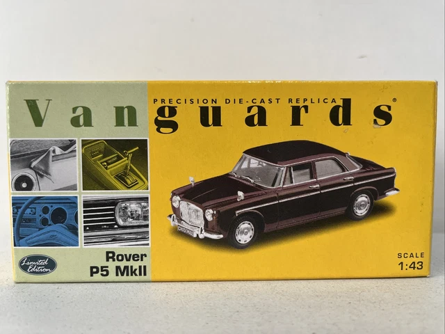 CORGI VANGUARDS ROVER P5 Burgundy 1963 VA06904 Diecast Model Boxed £40. ...