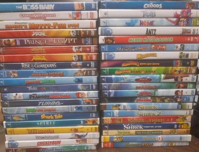 DREAMWORKS KIDS Family Animation DVD Wholesale Lot Bundle 40 Movies $84 ...