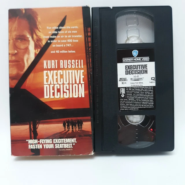 EXECUTIVE DECISION VHS VCR Video Tape Movie Steven Seagal Kurt Russell ...
