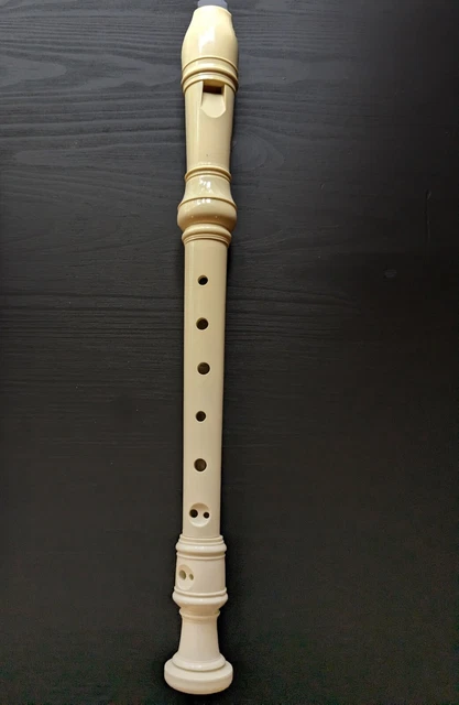 VINTAGE 8 HOLES Ivory color Soprano Recorder Flute Baroque Musical ...