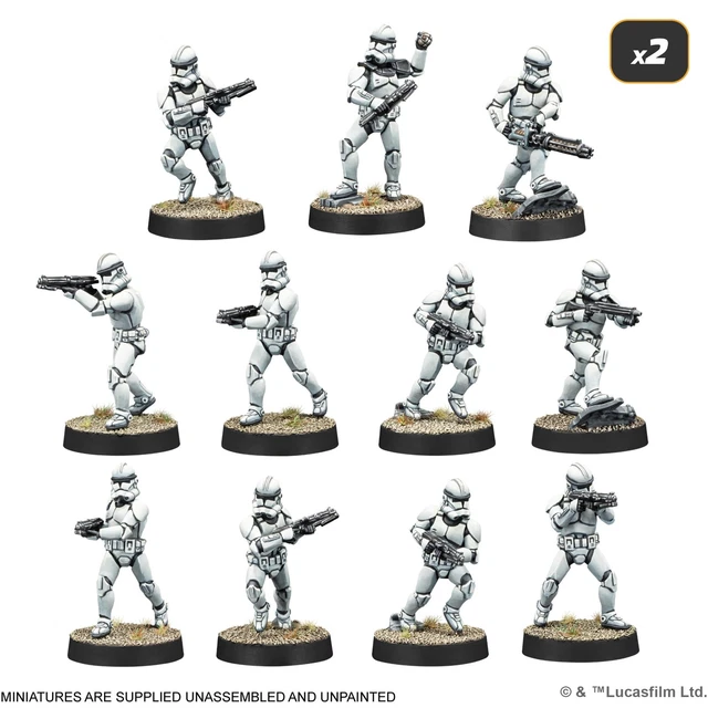 ASMODEE | STAR Wars: Legion - Galactic Republic Starter Set | Miniature ...