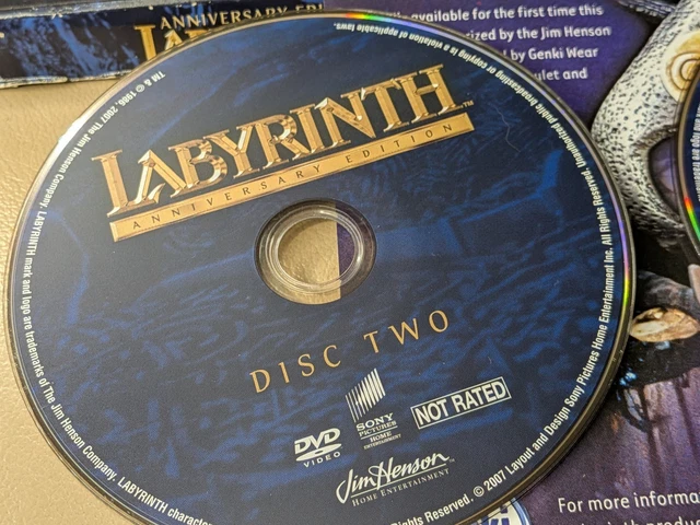 LABYRINTH ANNIVERSARY EDITION DVD Lenticular Slip Cover 2 Discs Insert ...
