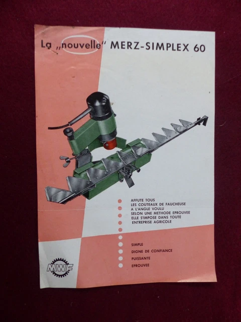 AGRICULTURAL CATALOGUE PROSPECTUS: the new MERZ SIMPLEX 60 / sharpener ...