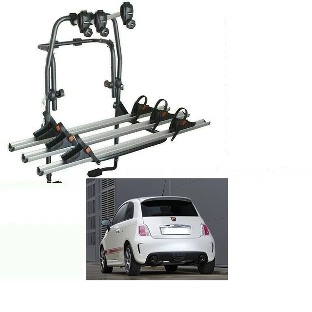 PORTABICI POSTERIORE STAND Up 3 Binari Per Fiat 500 Abarth Per 3 Bici ...