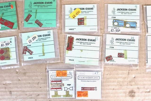 JACKSON EVANS LFC CGW KIT BUILT STEAM & DIESEL LOCOMOTIVE ETCHED NAME ...