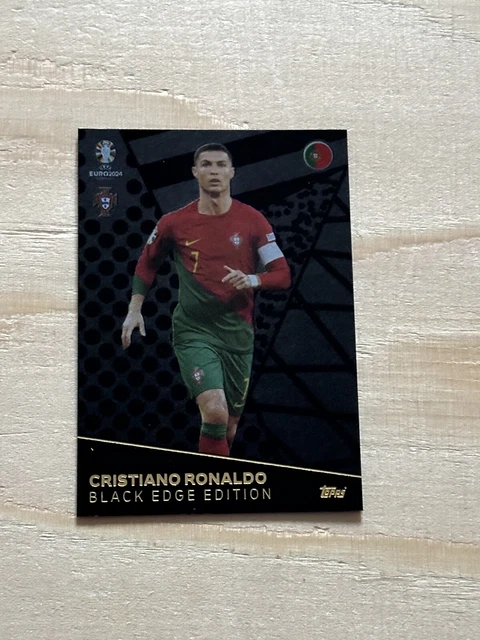 MATCH ATTAX UEFA Euro 2024 Cristiano Ronaldo Black Edge Edition No Be7 £19.95 - PicClick UK