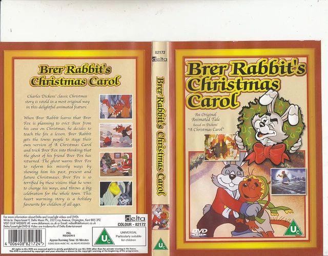 BRER RABBIT'S CHRISTMAS Carol-1992-Animated-TV Movie-DVD $19.95 ...