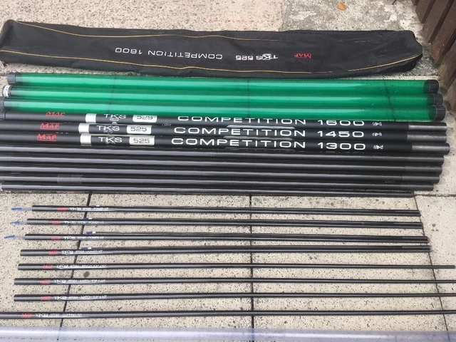 MAP TKS 525 Competition 16m pole 7 top kits match/carp fishing tackle £ ...