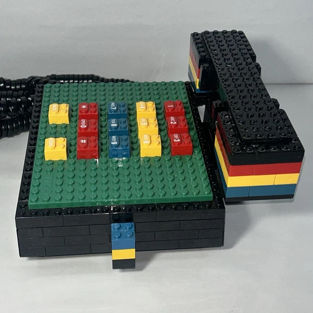 TYCO SUPER BLOCKS Lego Telephone with Drawer Vintage 1980's Lego Phone ...