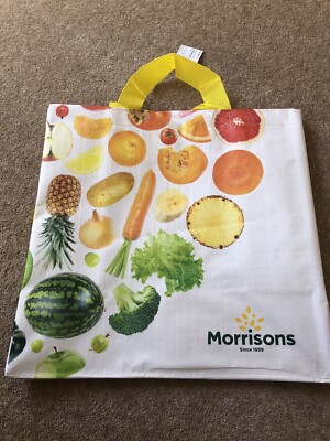 MORRISONS REUSABLE SHOPPING Bag Fruit & Vegetable Design BNWT. £3.90 ...