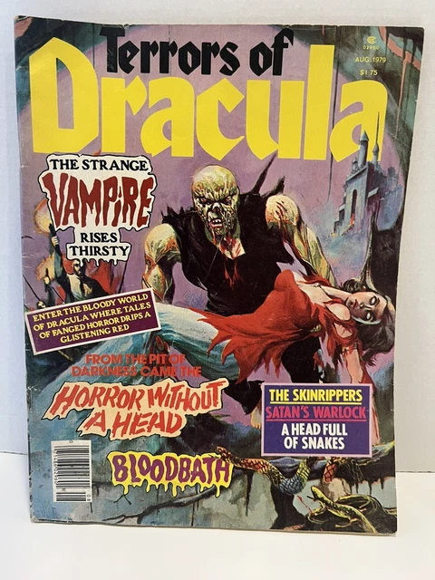 TERRORS OF DRACULA aug 1979 Comic, Vampire, Gore, Horror Vintage $19.00 ...