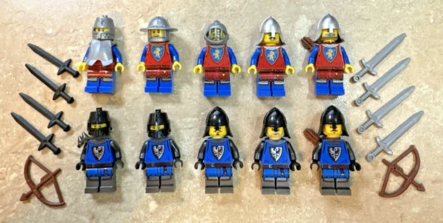 HUGE LOT OF 10 Lego Castle Minifigures Lion Knight & Black Falcon Soldiers Army $41.00 - PicClick CA