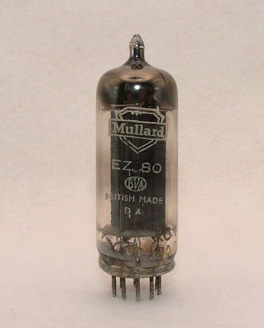 EZ80 MULLARD 1955 Full-Wave Rectifier Valve Tube - Fully Tested On AVO ...