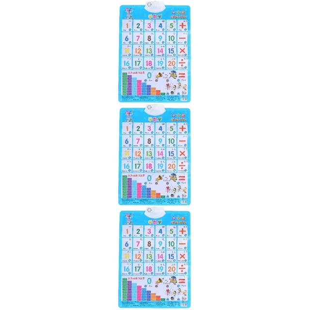 3 PCS INTERACTIVE Wall Chart Charts for Toddlers Toys Educational Child ...