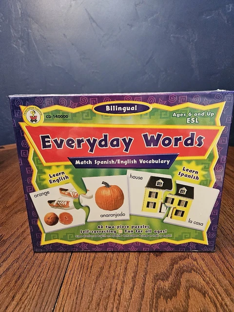 BILINGUAL EVERYDAY WORDS Carson-Dellosa Match Spanish/English ...