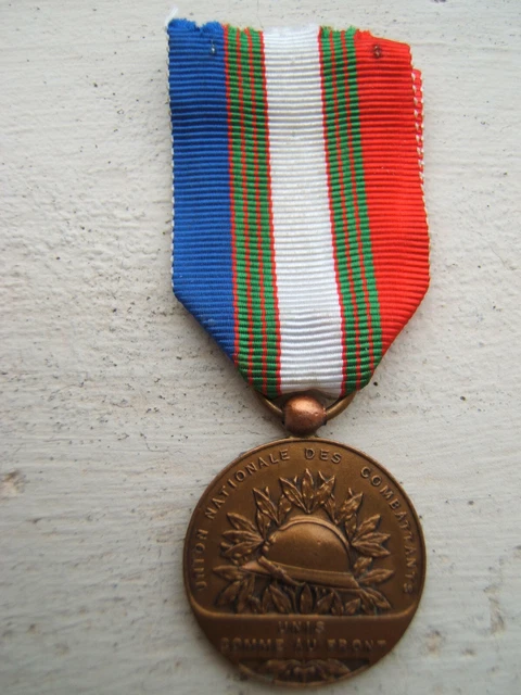 MEDAILLE MILITAIRE 14-18 Union Nationale Des Combattants Unis Comme Au ...