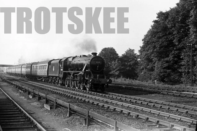 GLASS NEGATIVE BR British Railways Steam Loco 45135 Class 5MT Wilmslow ...