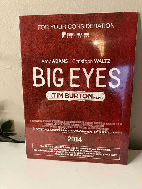 FYC DVD BIG Eyes RARE Screener Tim Burton AMY ADAMS Margaret Keane ...