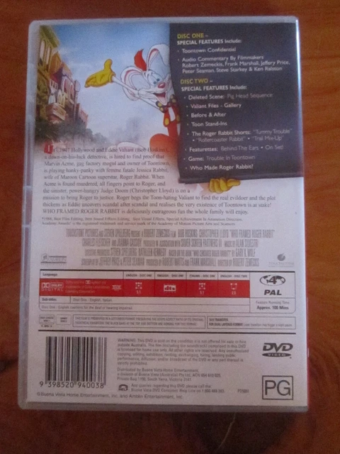 DVD WHO Framed Roger Rabbit 2 Disc Special Edition Great **** Must See ...