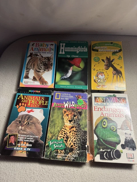ANIMAL VHS TAPE Nostalgia Bundle Baby Animals Hummingbirds Nat Geo ...