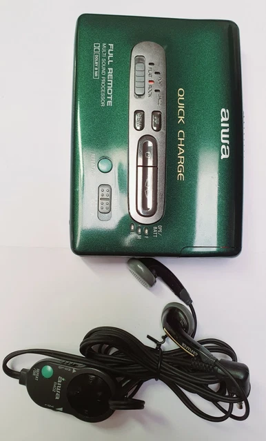 RARE GREEN AIWA PX547 Walkman Multi-Sound Processor+ Remote control ...