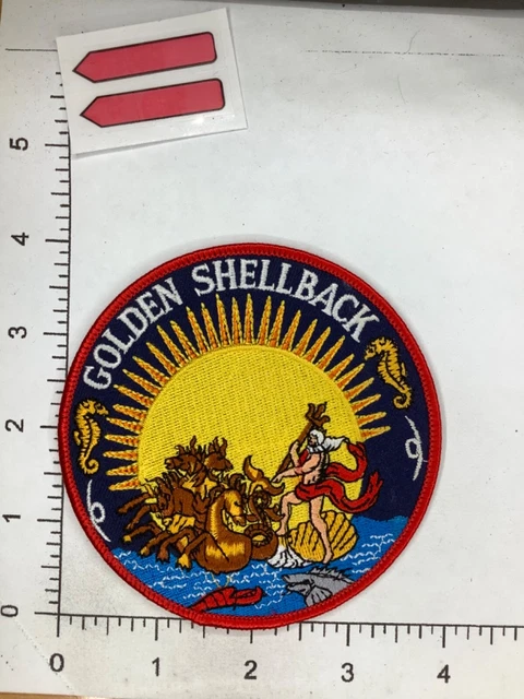 VINTAGE US NAVY Golden Shellback Patch $9.99 - PicClick