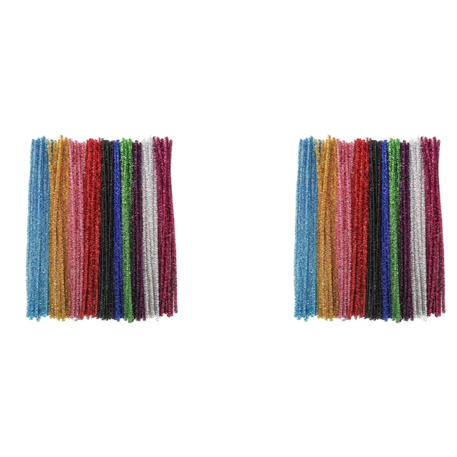 800 PIÈCES -PIPES 10 Couleurs Assorties Tiges de Chenille Fournitures D ...