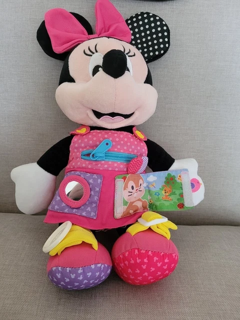 DISNEY BABY MINNIE Mouse Sensory Plush Soft Toy Teddy Clementoni 14 ...