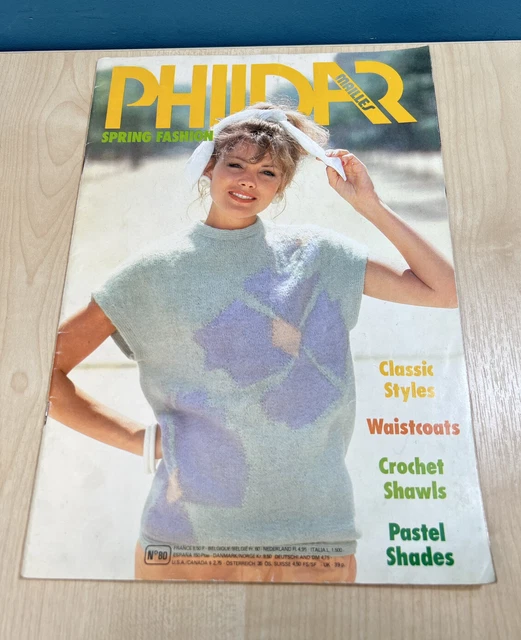 VINTAGE PHILDAR MAILLES Knitting Crochet Pattern Booklet No 80 25 ...