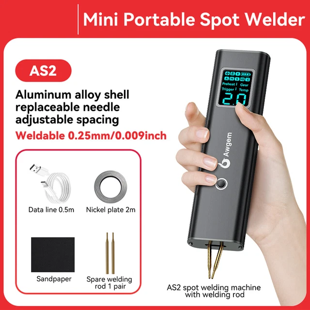 HANDHELD SPOT WELDER Punktschweißgerät 18650 Akuu Punktschweißen ...
