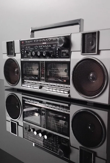 VINTAGE SANYO M-W2K Sanyo Boom Box Ghetto Blaster Model M-W2K Double ...