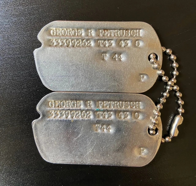 PAIRE DOG TAGS US ARMY ww2 PETRUSH 1944 para dday normandie EUR 60,00 ...