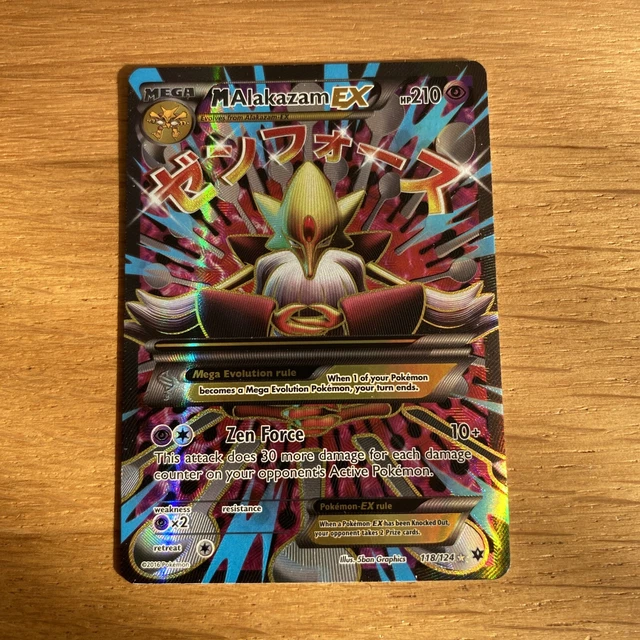 POKEMON TCG MEGA Alakazam EX Full Art Ultra Rare XY Fates Collide 118/ ...