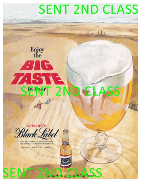 CANADA CARLINGS BLACK Label Advert 1959..(Copy) 8X11. A4 £7.47 ...