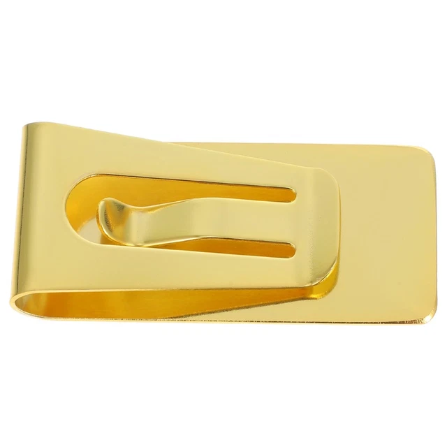 PAPER CLIP CLAMP Stainless Steel Money Clips Cash Banknote Storage £5. ...