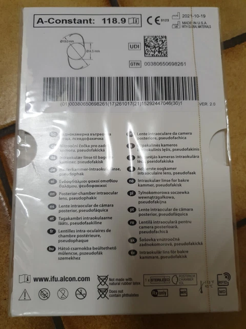 ALCON ACRY MA50BM +20.5D 13mm Intraocula Lense £90.00 - PicClick UK