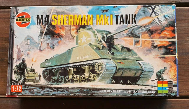 AIRFIX MODEL KIT Box EMPTY Tank M4 Sherman MK I Tank Scale: 1/72 £7.22 ...