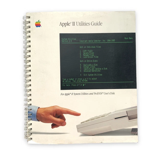 APPLE II UTILITIES Guide VTG 1985 System Utilities ProDOS £21.67 ...