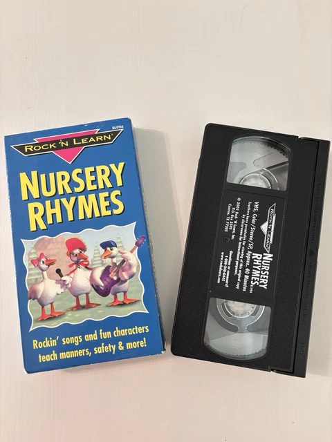 ROCK 'N LEARN Nursery Rhymes VHS Video Tape Educational Kids Songs ...