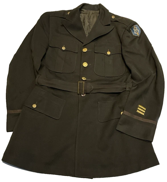 1942 NAMED ORIGINAL WWII U.S. Officer Jacket 8th Infantry Division ...